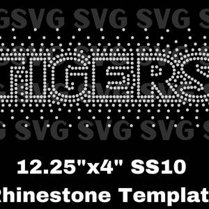 Tigers Rhinestone SS10 Template SVG - Etsy