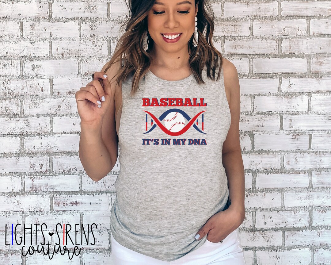 Baseball DNA Muscle Tank / Baseball Game Shirt / Ladies - Etsy