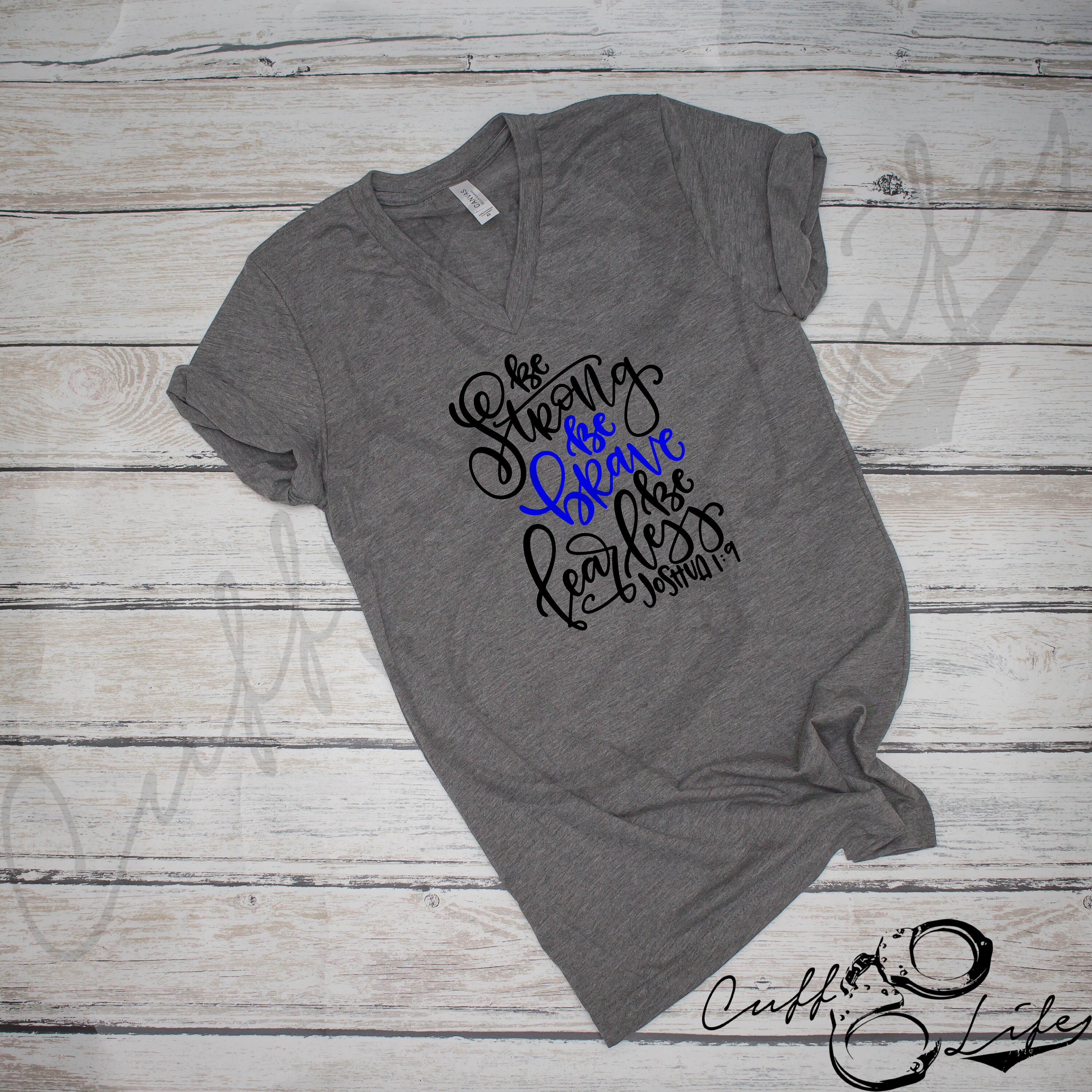 Be Strong Be Brave Be Fearless Boyfriend Fit Tee / Joshua 1:9 | Etsy