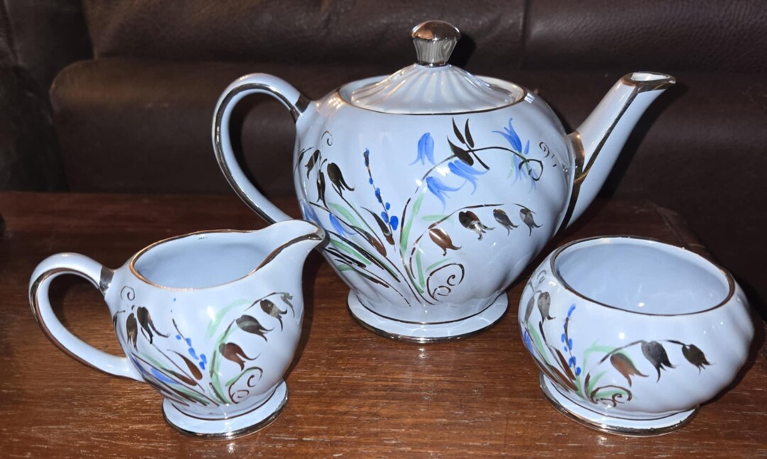 Vintage Sadler Tea Set – Hand Painted Floral Single Serve Teapot ...