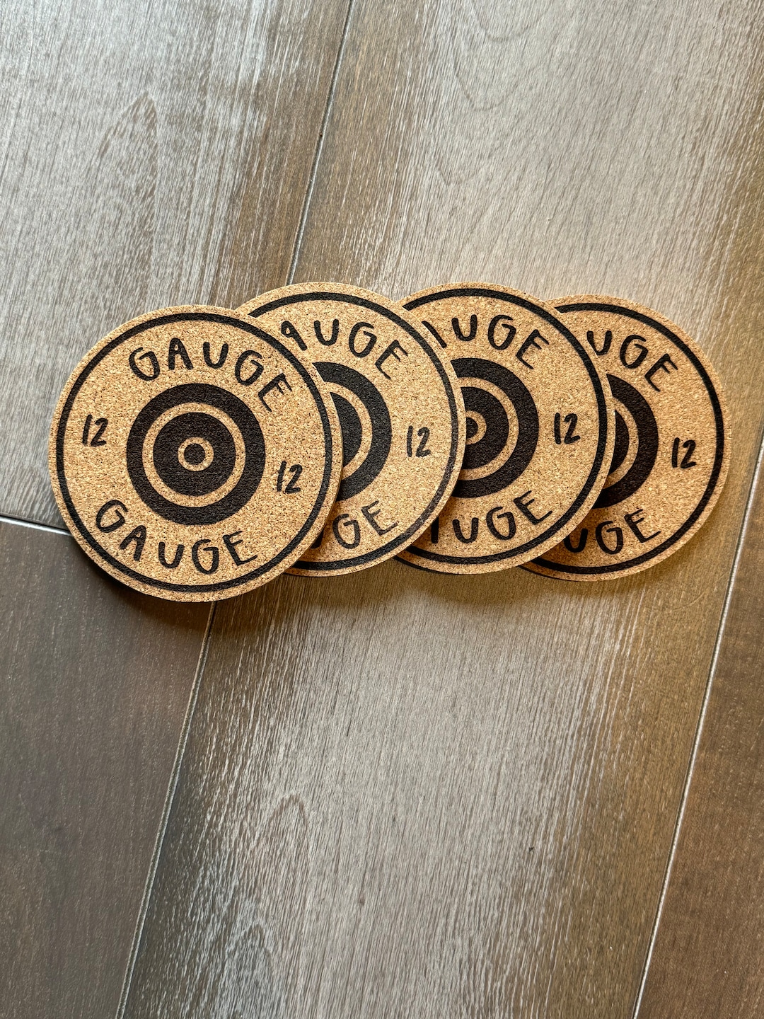 Laser Engraved Cork Coaster 4" (set of 4) - Etsy