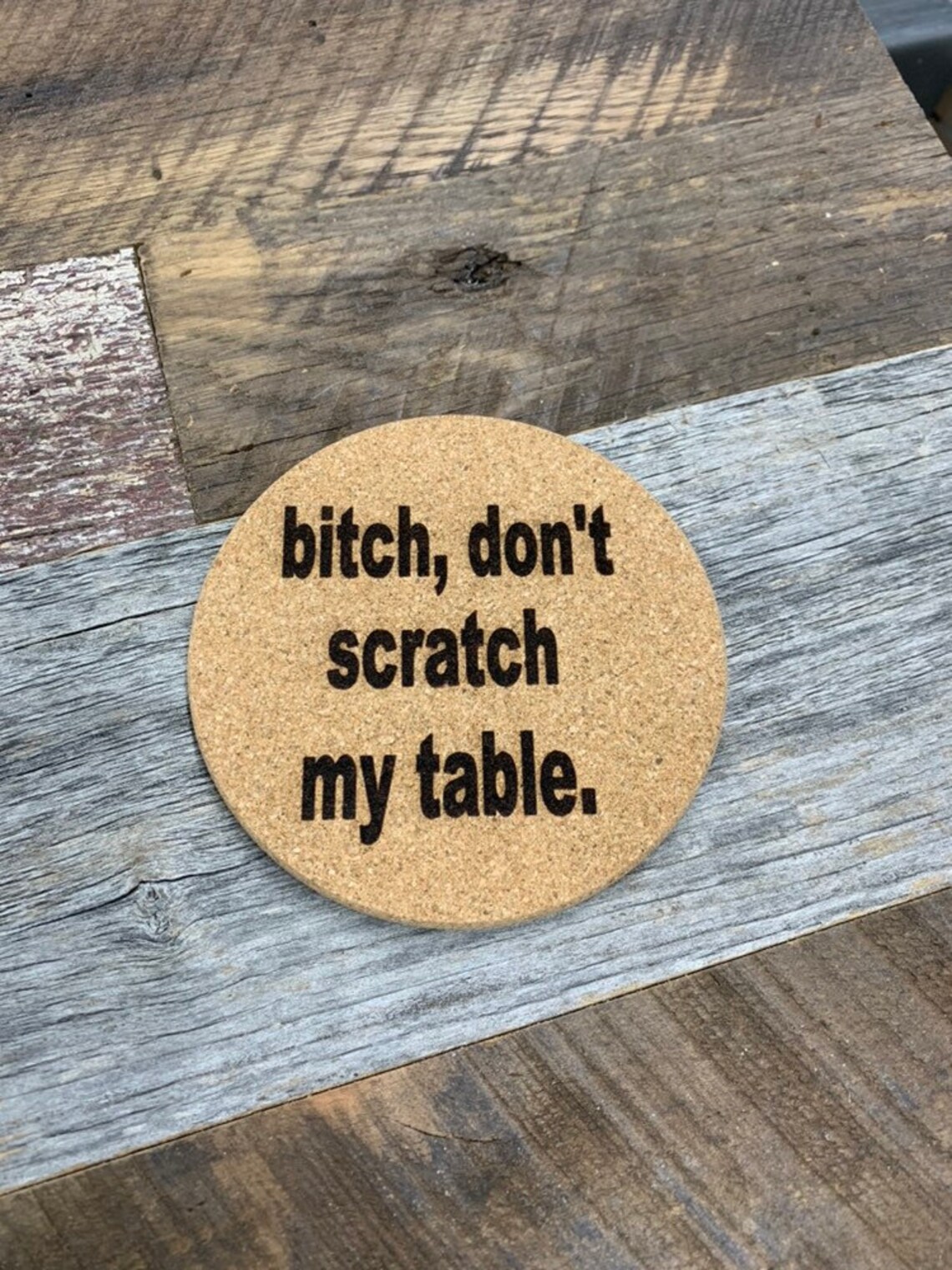 Laser Engraved Cork Coaster 4 set of 4 - Etsy