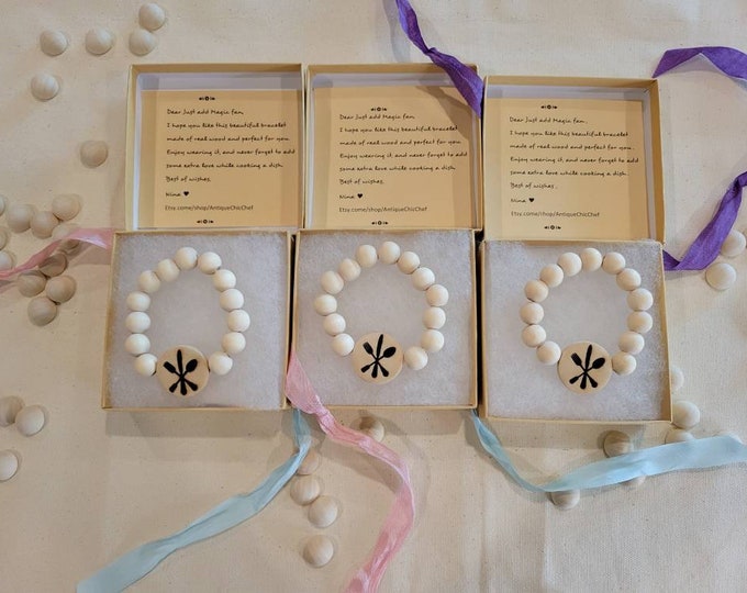 Just Add Magic Wooden Logo Bracelet, Personalized Gift, Personalized ...