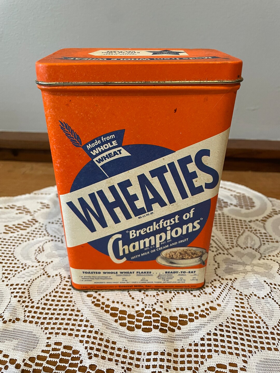 VTG 90s WHEATIES 'breakfast of Champions' General Mills Cereal Tin - Etsy