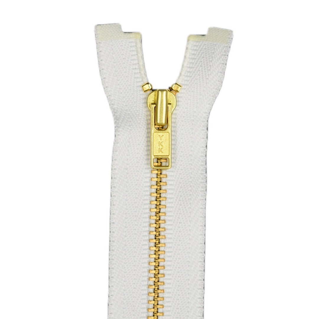 YKK #3 Metal Zipper Brass Finish Closed End - Non-separating - Etsy