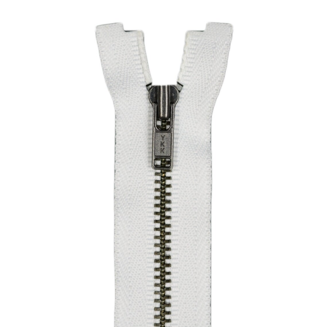 YKK #3 Metal Zipper Antique Nickel Finish Closed End - Non-separating ...