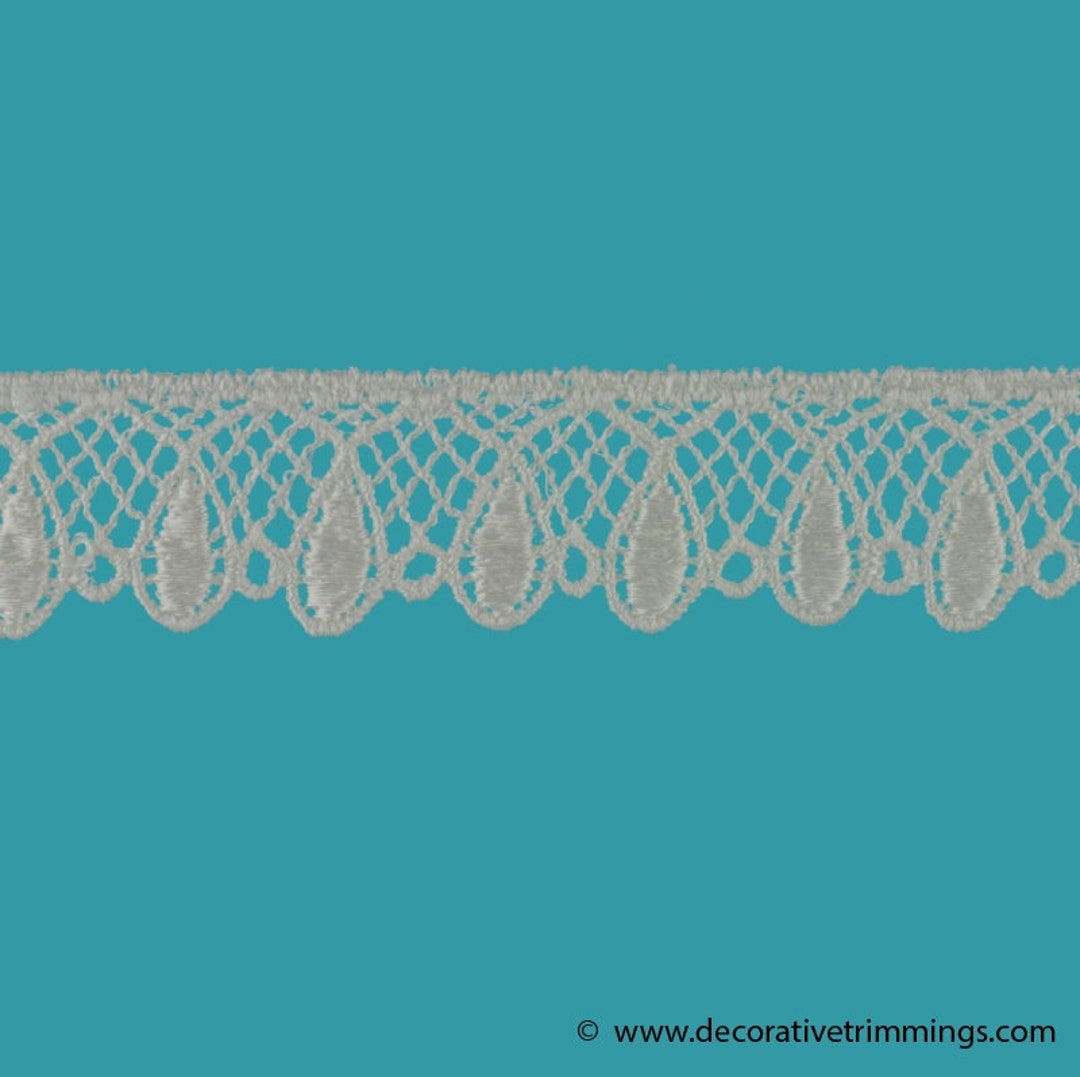7/8 Inch Tear Drop Edge Venice Lace Trim-oyster - Etsy