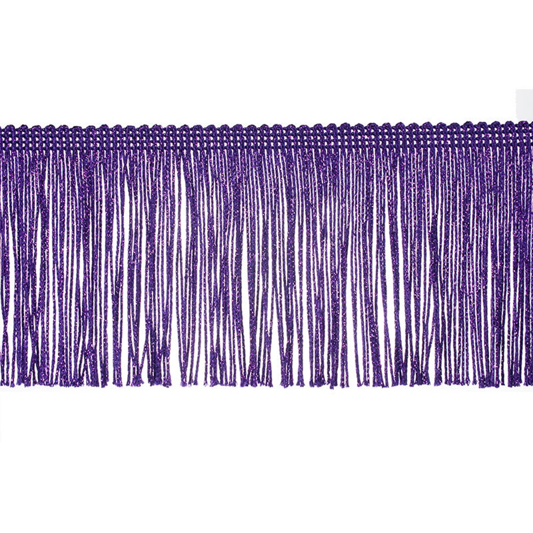 Purple Metallic 6 Inch Chainette Fringe - 18YD Board - Etsy