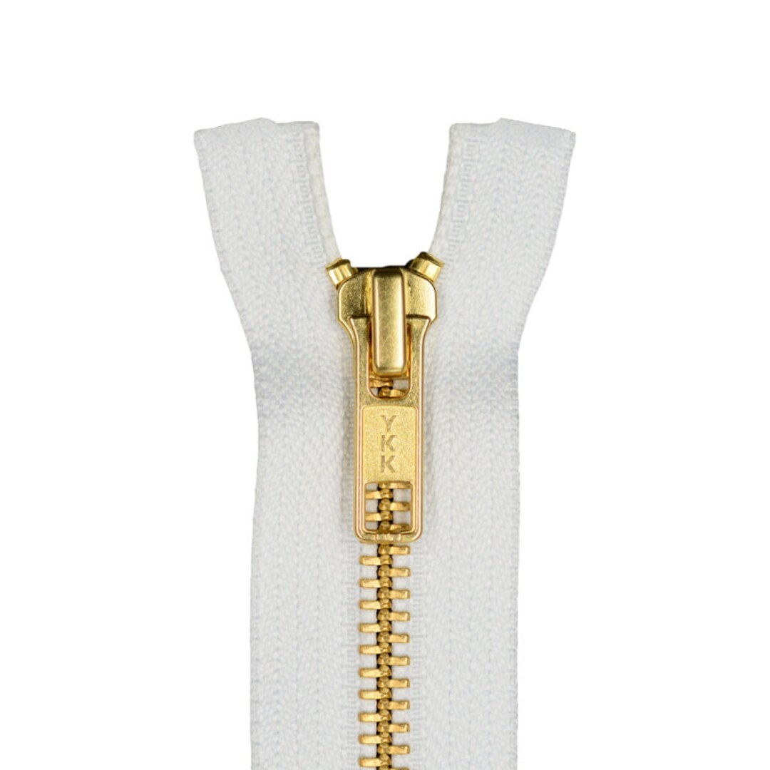 YKK #5 Metal Zipper Brass Finish Closed End - Non-separating - Etsy
