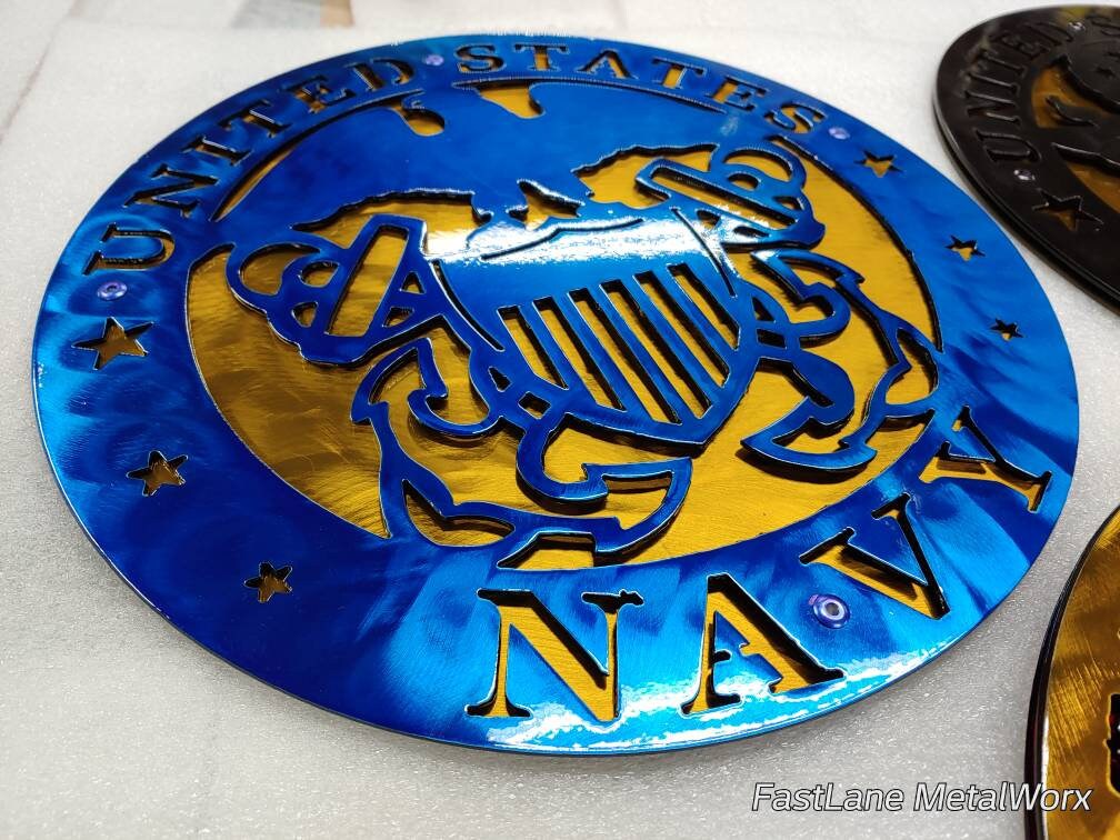 US Navy Military Insignia - Blue - Etsy