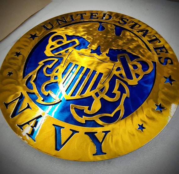 US Navy Insignia gold - Etsy