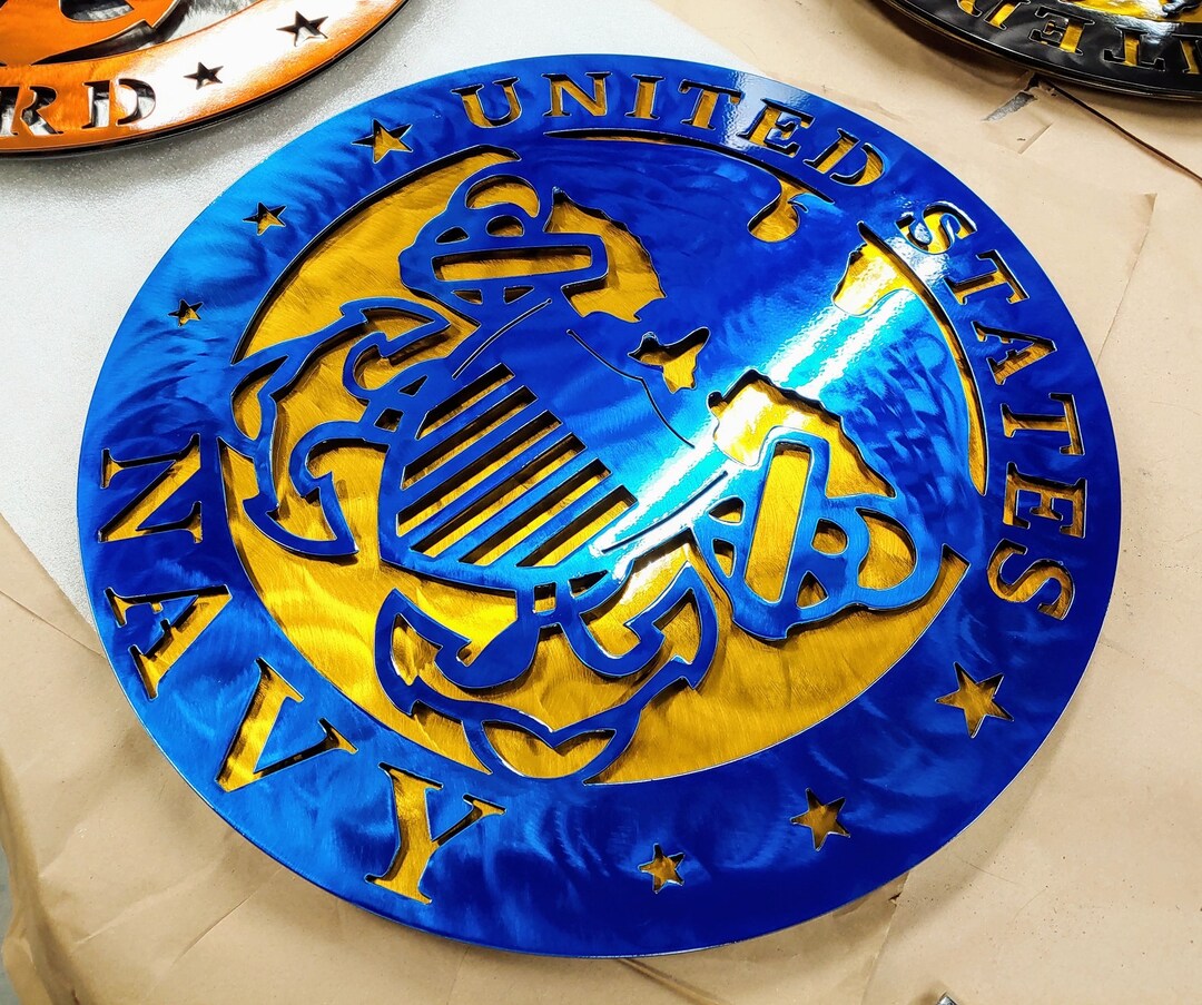 US Navy Military Insignia - Blue - Etsy