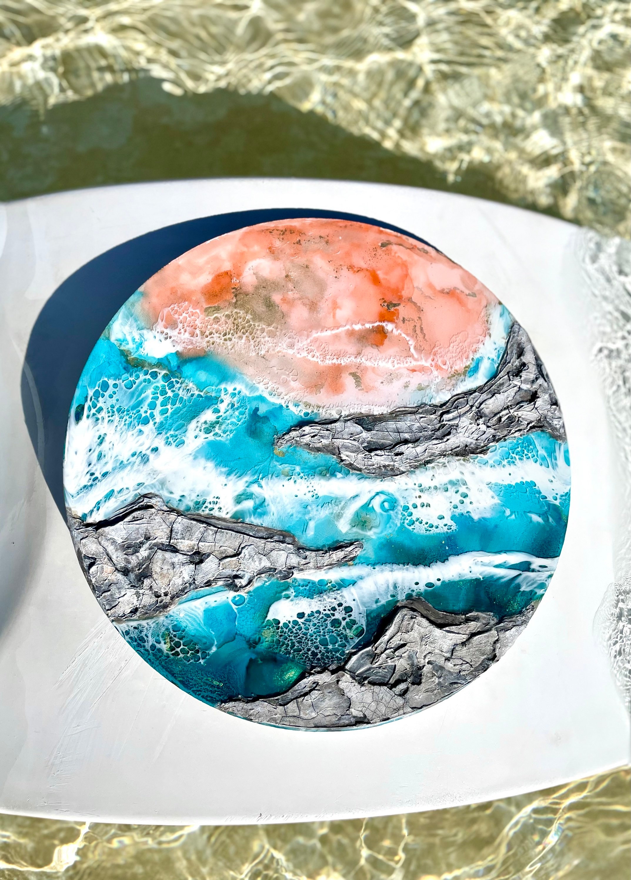 Resin Board Ocean Resin Board Ocean Handmade Art Beach - Etsy