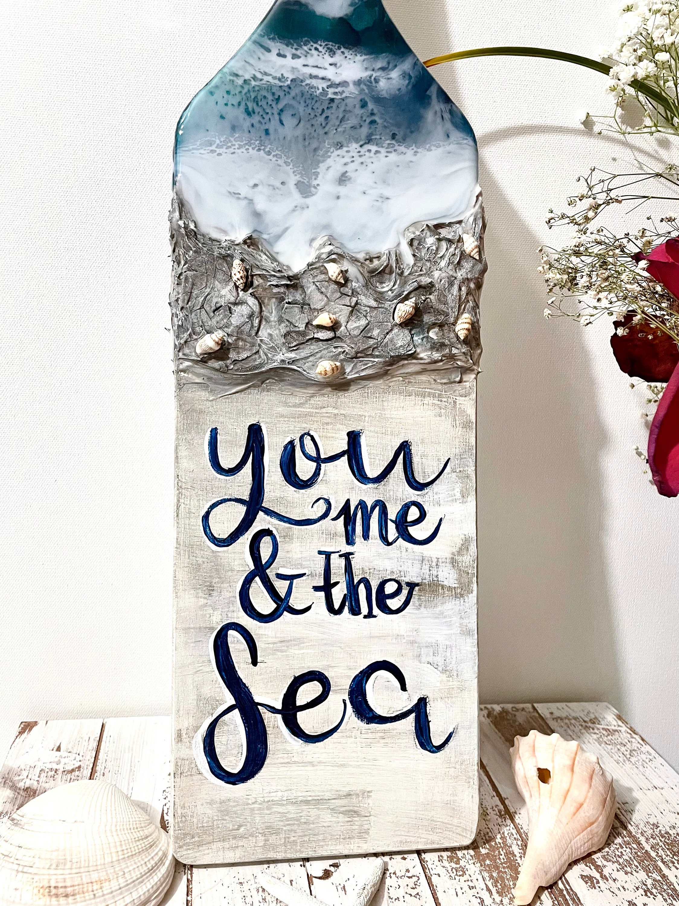 Resin Board - Ocean Resin Board - Ocean Handmade Art - Beach Resin ...