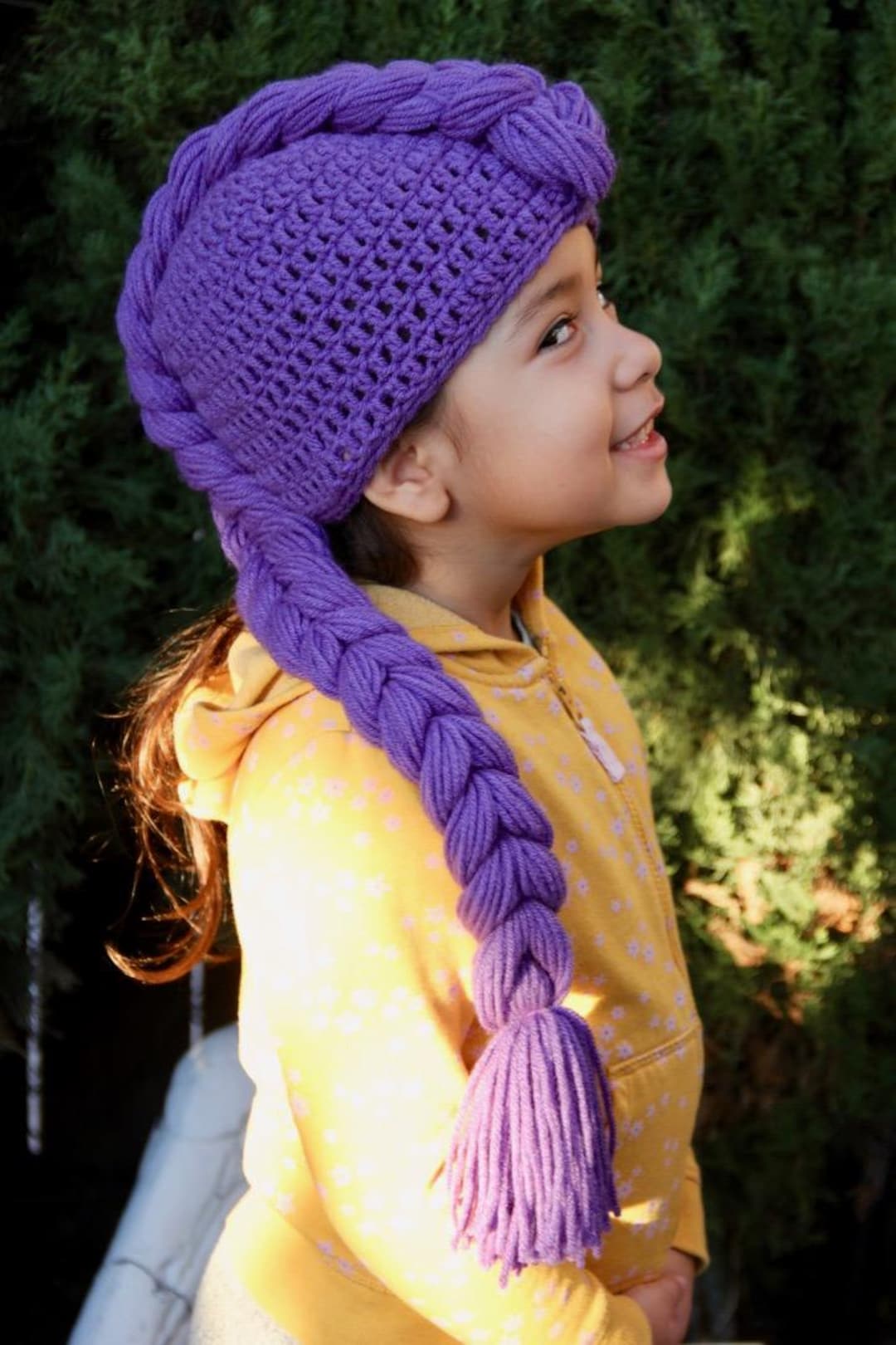 Purple Beanie, Purple Braided Kpop Hat, Winter Hat, Rumi Inspired Hat ...