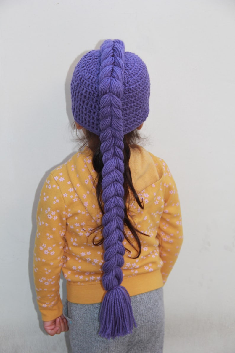 Purple Beanie, Purple Braided Kpop Hat, Winter Hat, Rumi Inspired Hat ...
