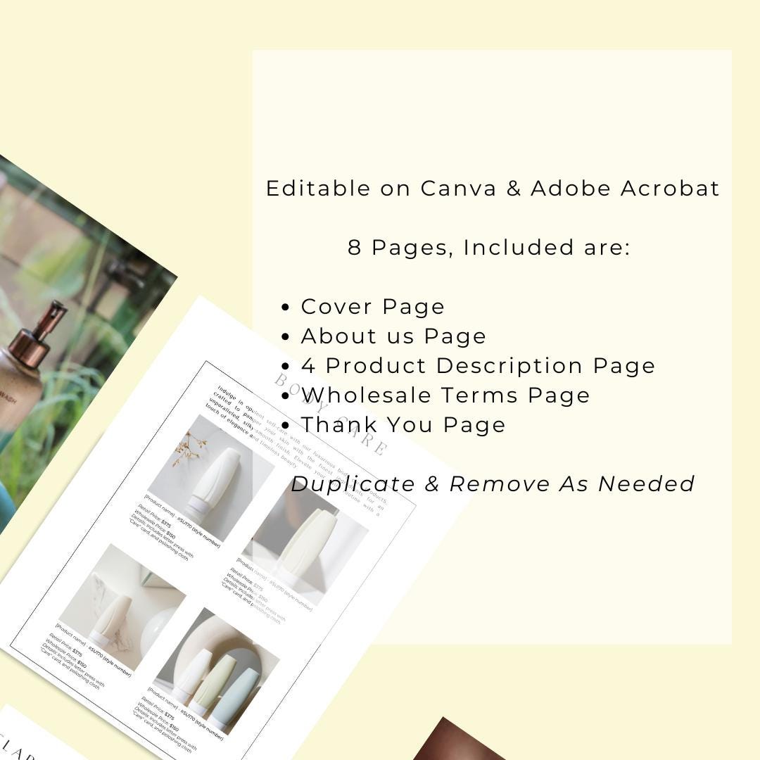 Wholesale Line Sheet Template Fashion, Jewelry, Beauty, Candle ...