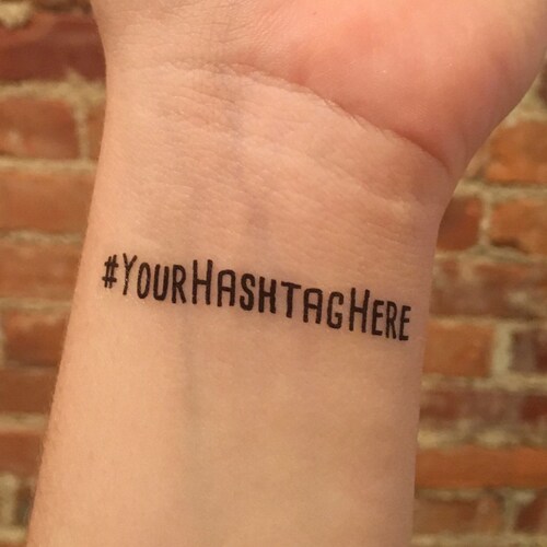 Bachelorette Party Mini Temporary Tattoos // Custom Hashtag - Etsy