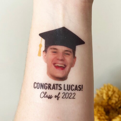 Personalized Graduation Party PHOTO Face Temporary Tattoos // - Etsy