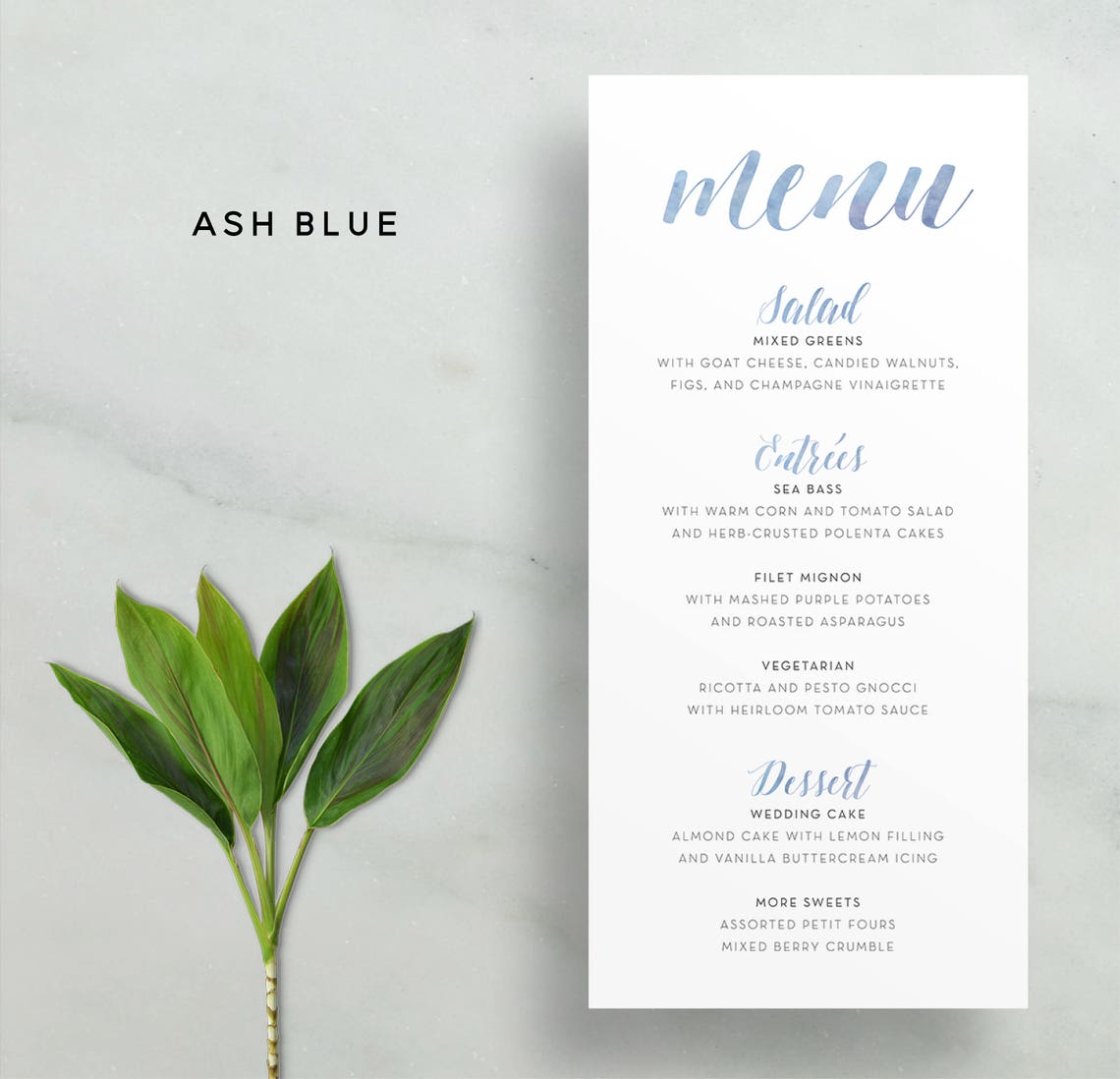 Watercolor Calligraphy Wedding Menus / Sunset Pink Seafoam - Etsy