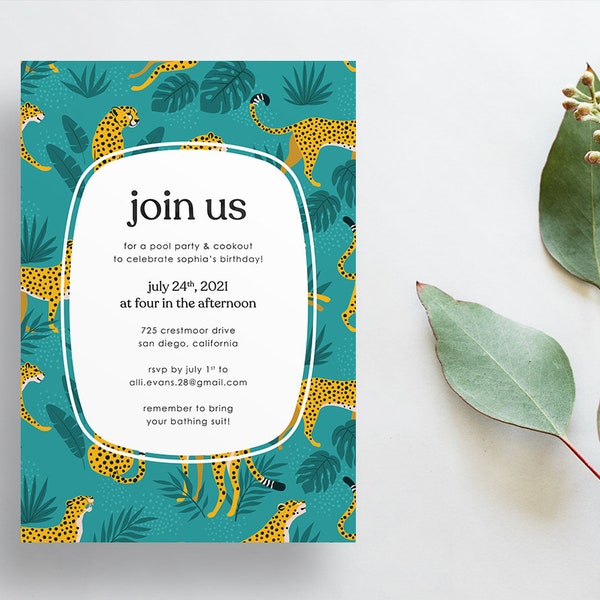 Animal Print Invites - Etsy