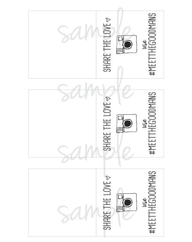 Wedding Hashtag Mini Tented Cards // Printable File // Custom - Etsy