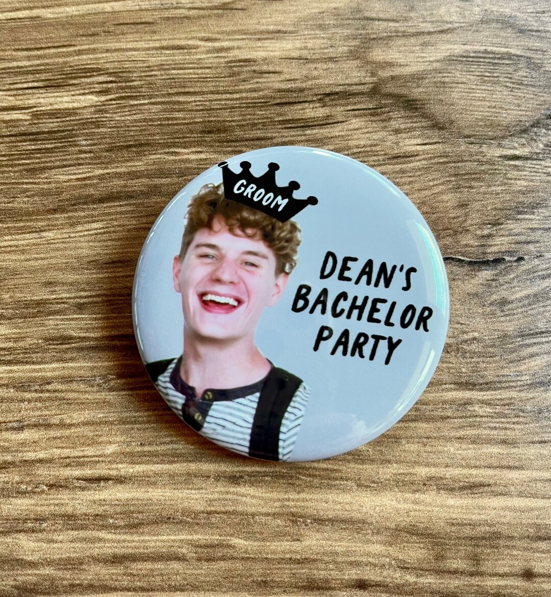 Custom Personalized Bachelor Party Photo Button // [groom's] BACHELOR ...