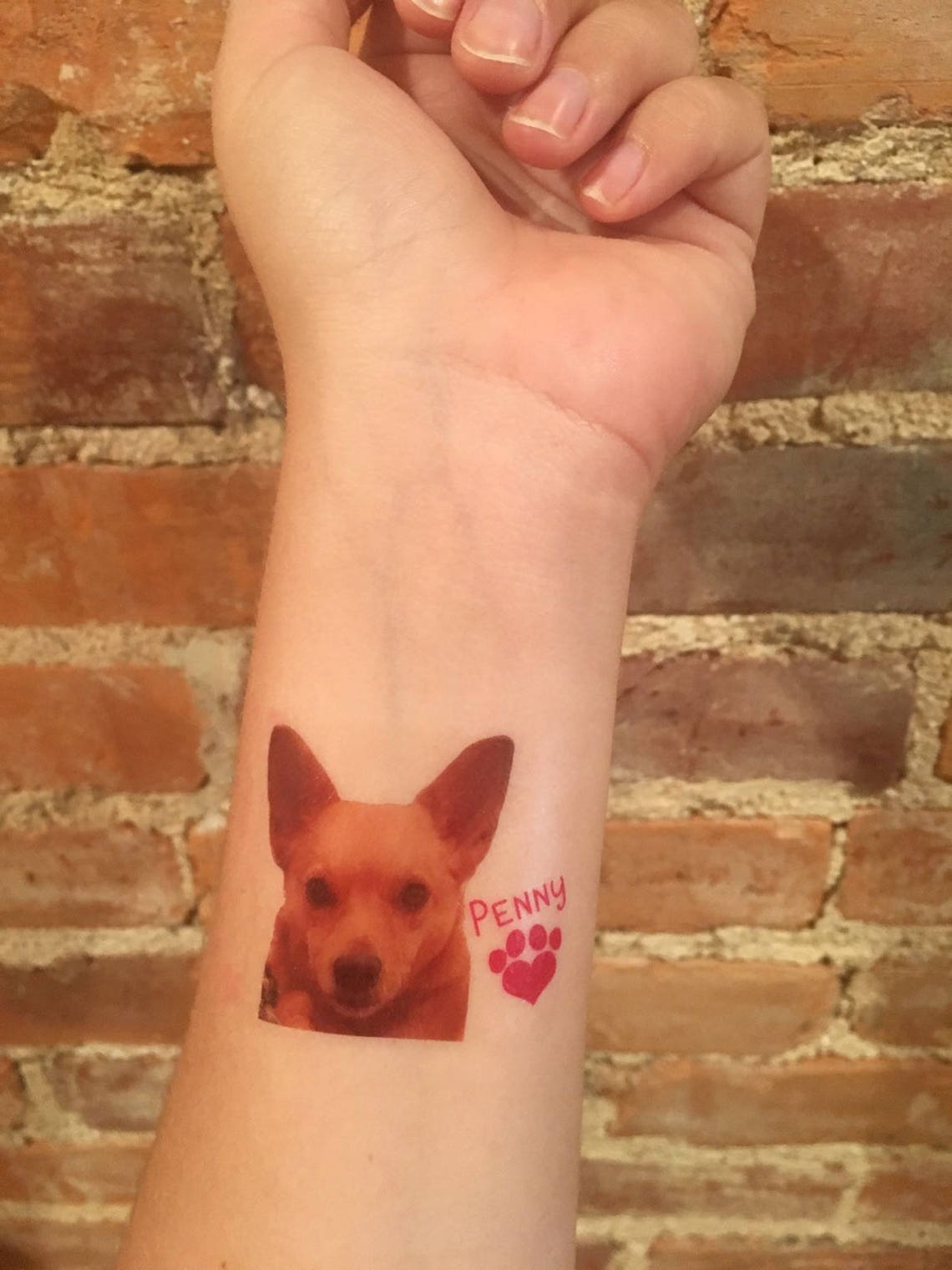 Custom Personalized Pet PHOTO Temporary Tattoos // Dog Tattoos // Cat ...
