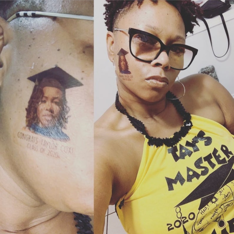 Personalized Graduation Party PHOTO Face Temporary Tattoos // - Etsy