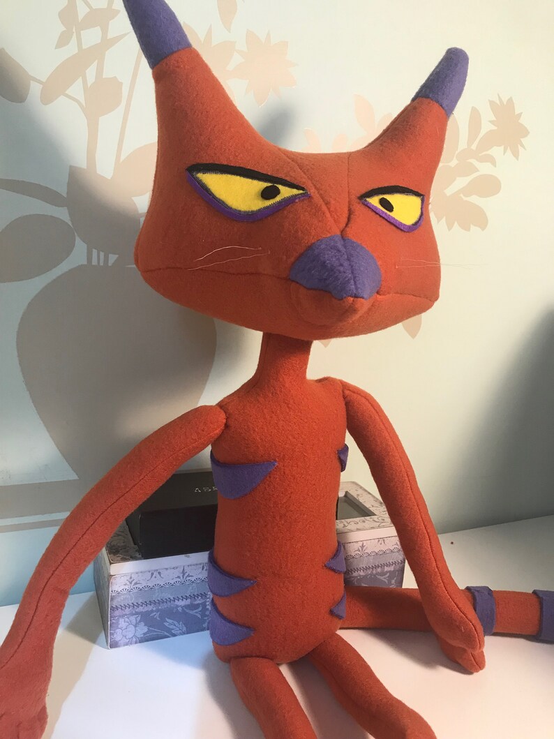 Plush Courage the Cowardly dog Lion Fifon dog Red cat | Etsy