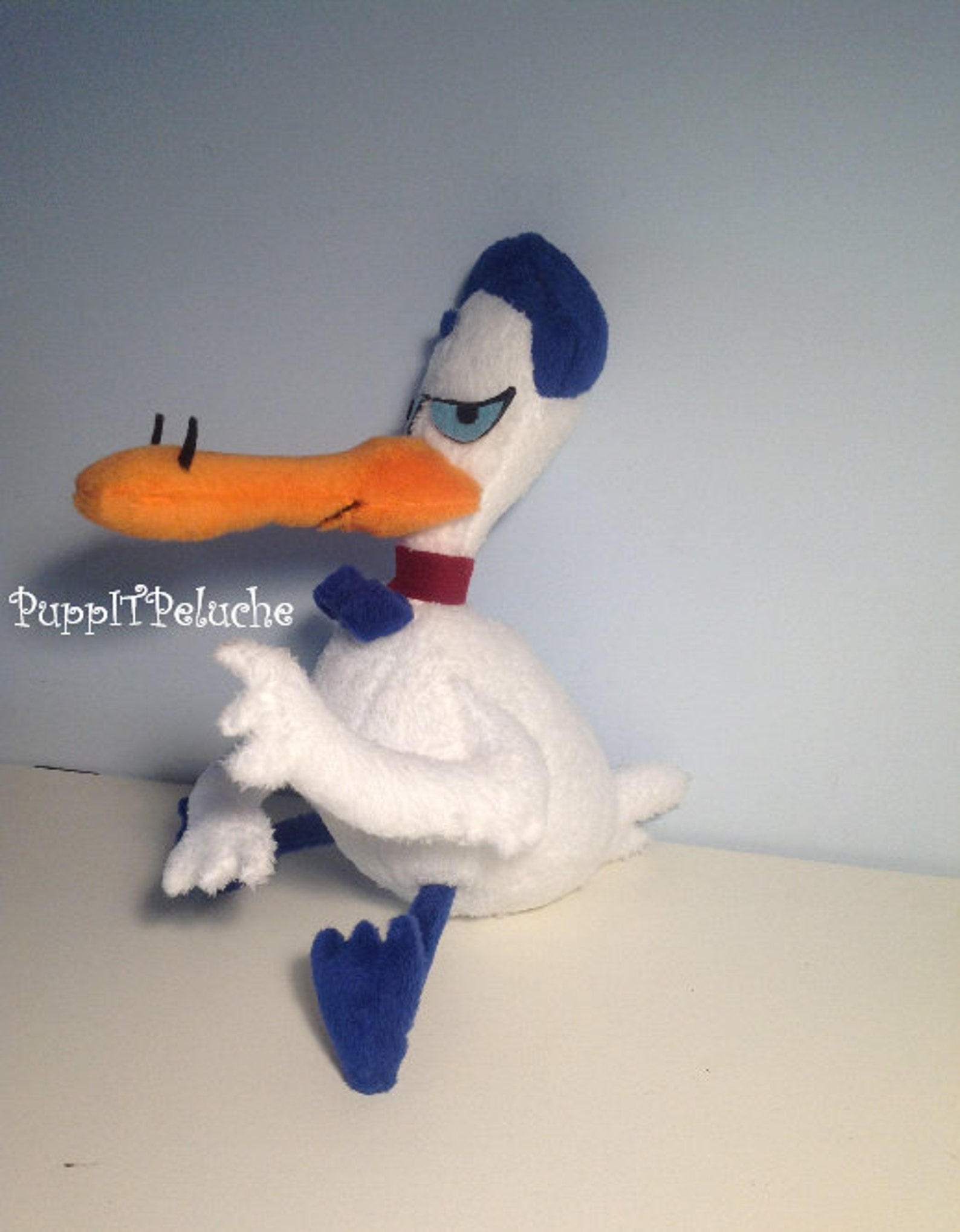 Plush Duckling - "courage the Cowardly Dog" - White Duck - - Etsy
