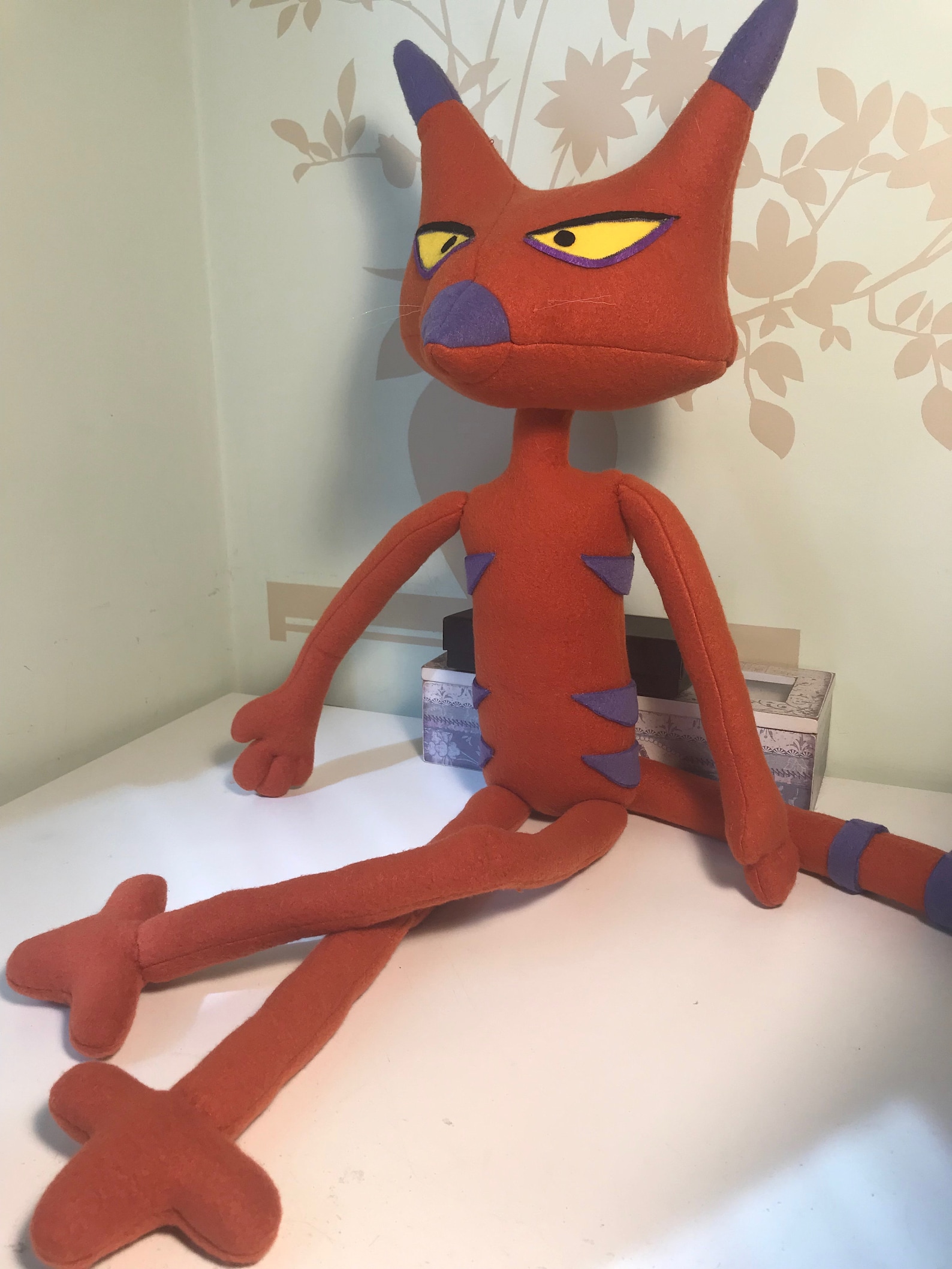 Plush Courage the Cowardly dog Lion Fifon dog Red cat | Etsy