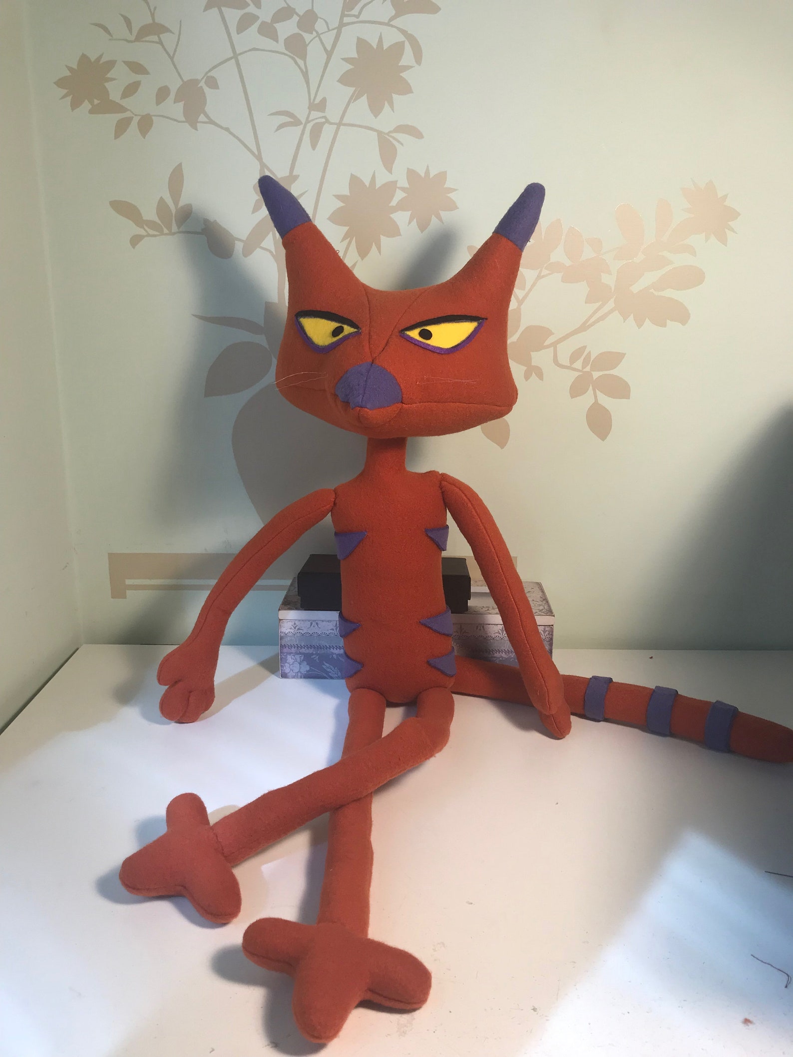 Plush Courage the Cowardly dog Lion Fifon dog Red cat | Etsy