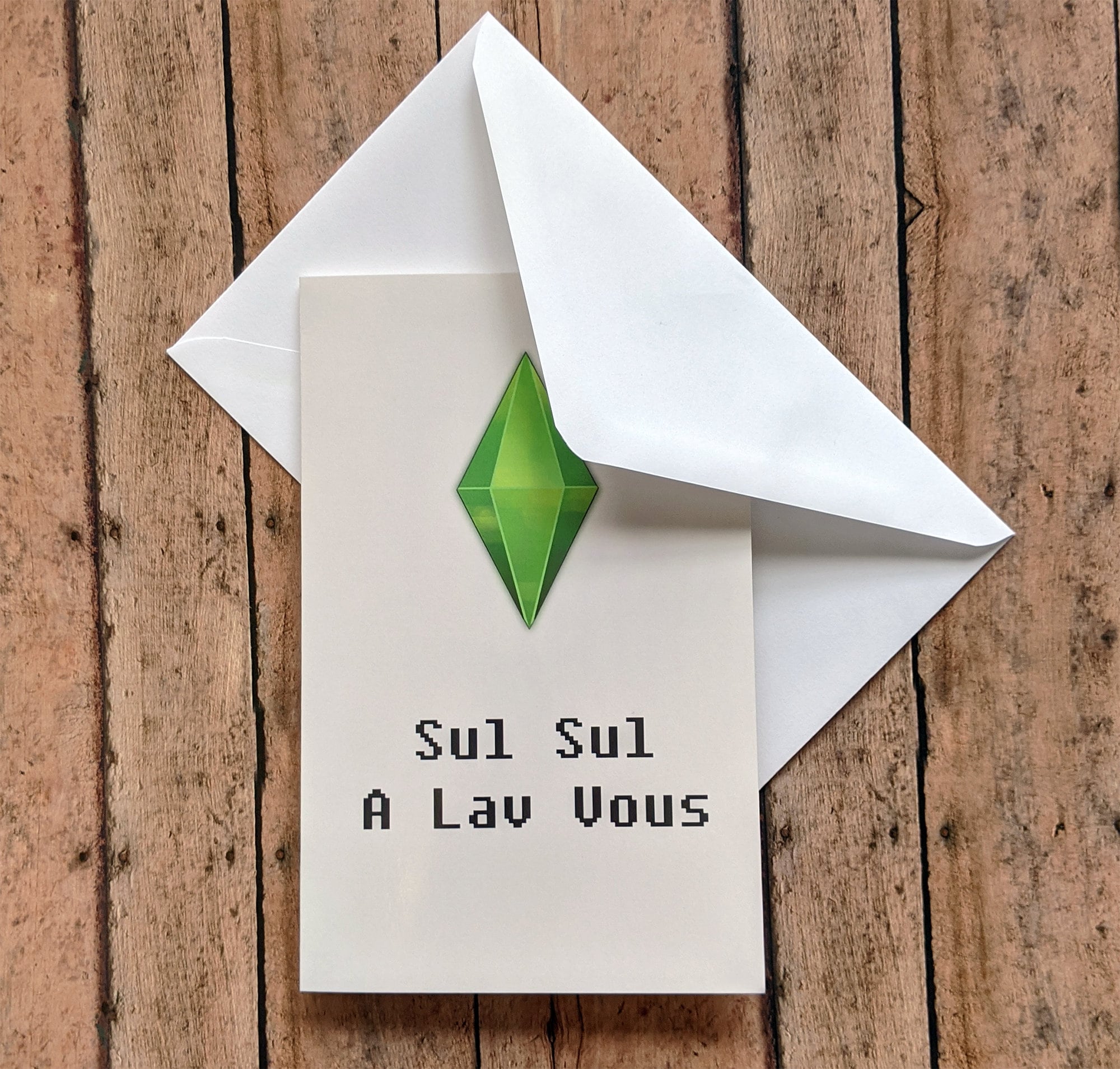 The Sims Simlish Love Card Gift Birthday Holiday - Etsy UK