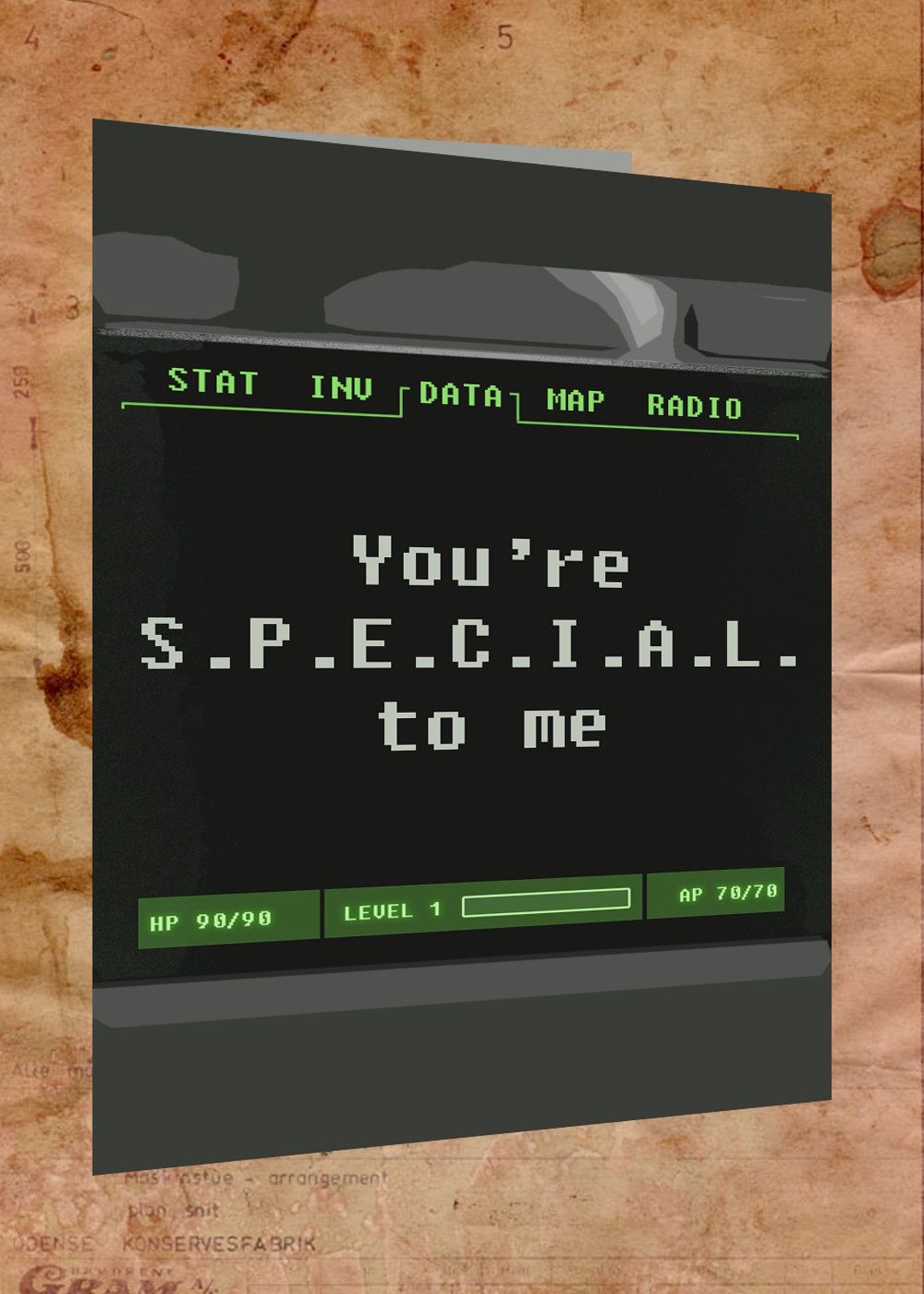 Fallout You're S.P.E.C.I.A.L. Card (design Two)* Printable | Gift ...