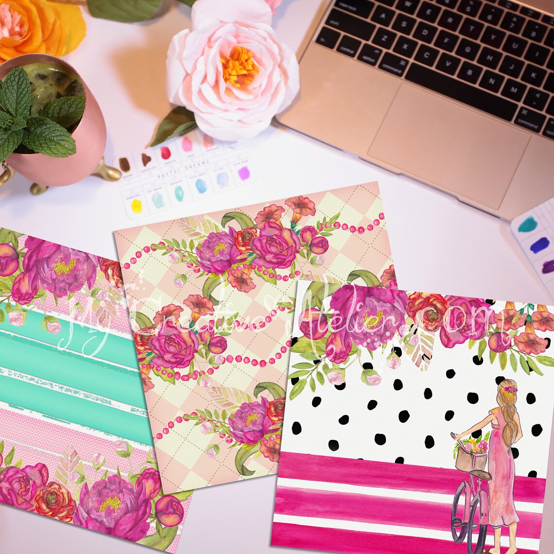 Printable Digital Paper. Commercial Use Planner Sticker Supplies. Ciao ...