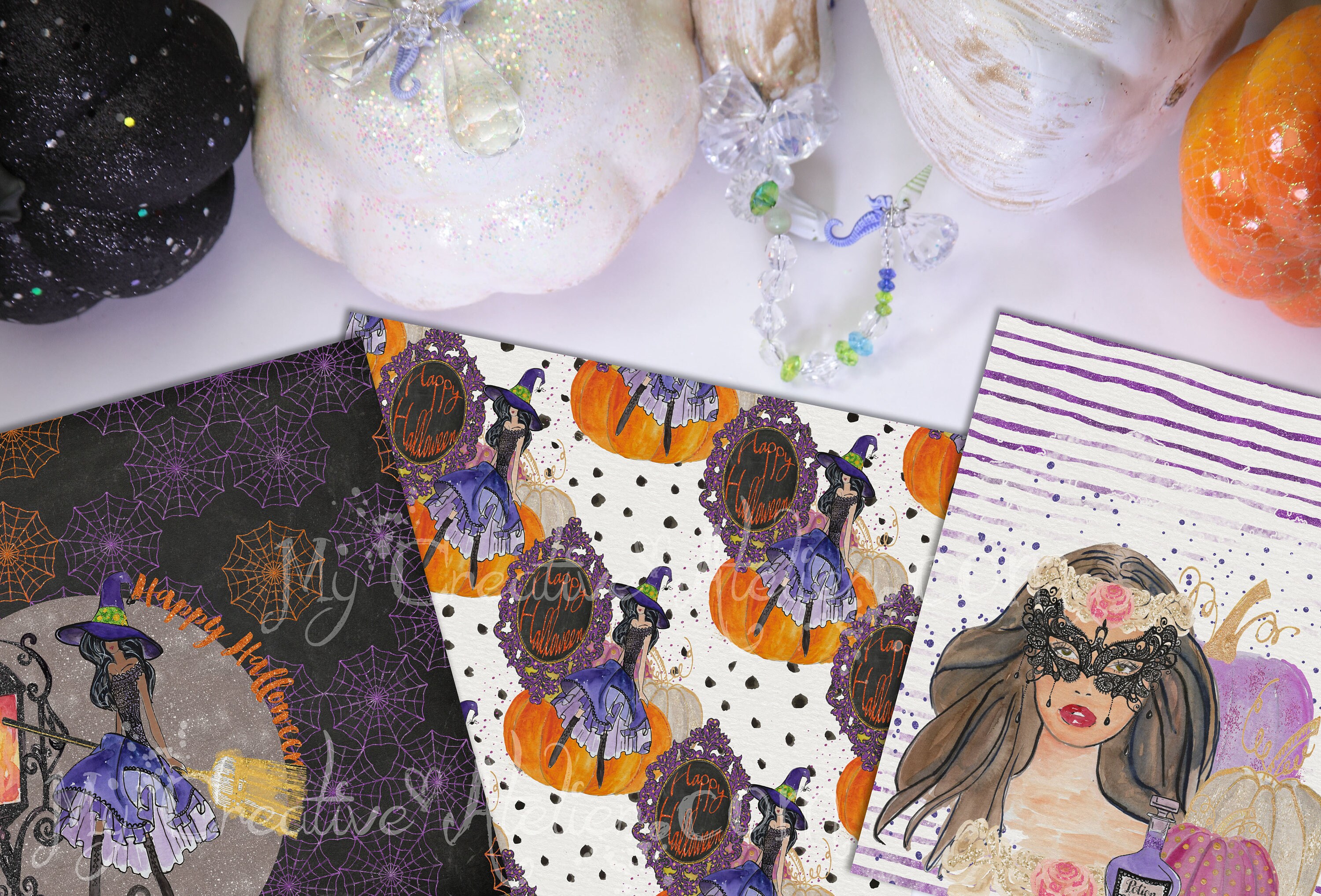 Digital Halloween Commercial Paper Pack - Etsy