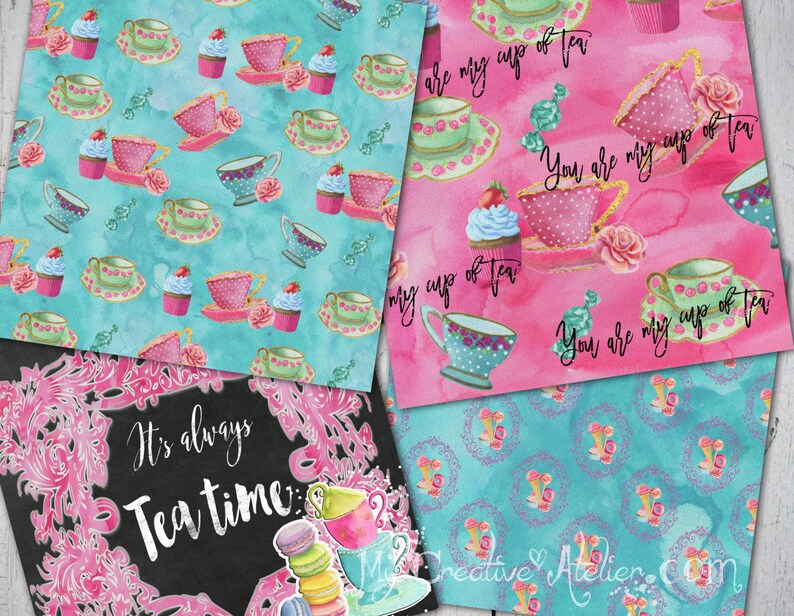 Mixed Media Digital Paper Pack. Printable Pattern for Planner | Etsy