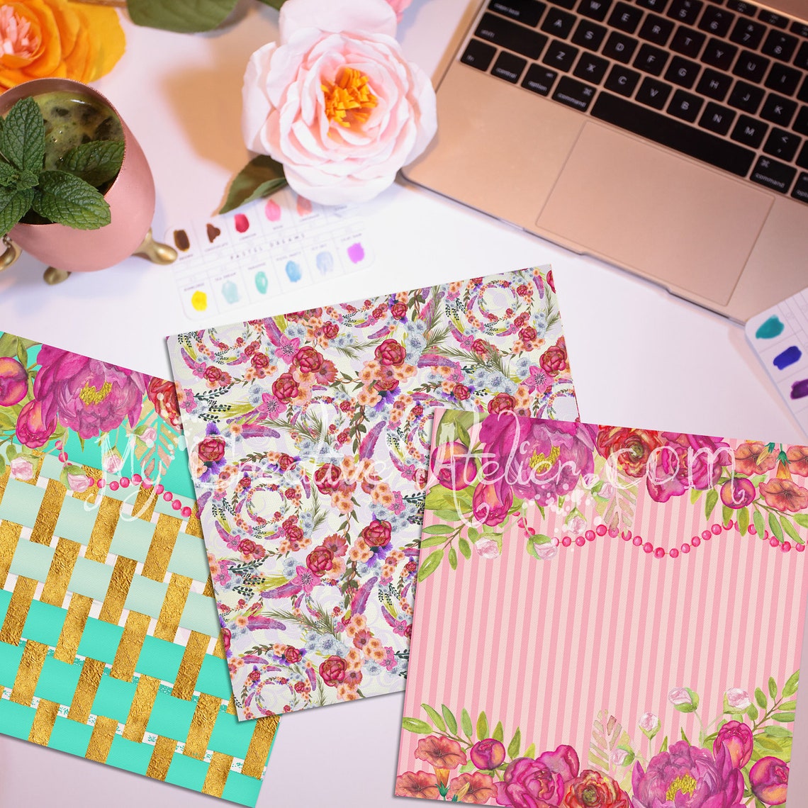 Printable Digital Paper. Commercial Use Planner Sticker Supplies. Ciao ...