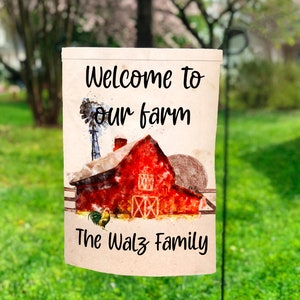Farm Garden Flag, Personalized Garden Flag, Fall Decor, Seasonal Garden ...