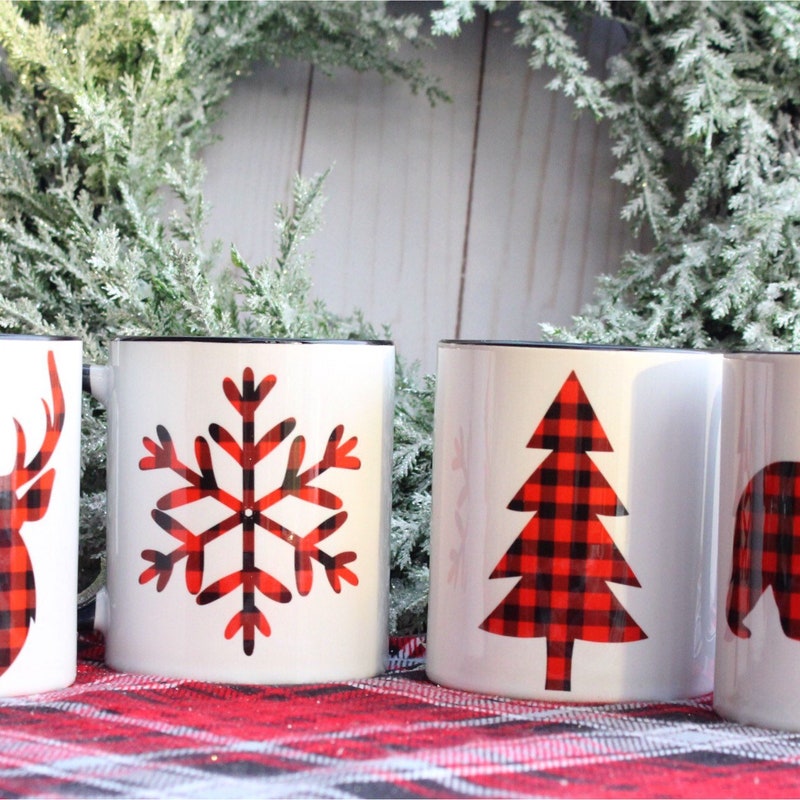 Buffalo Plaid Cups - Etsy