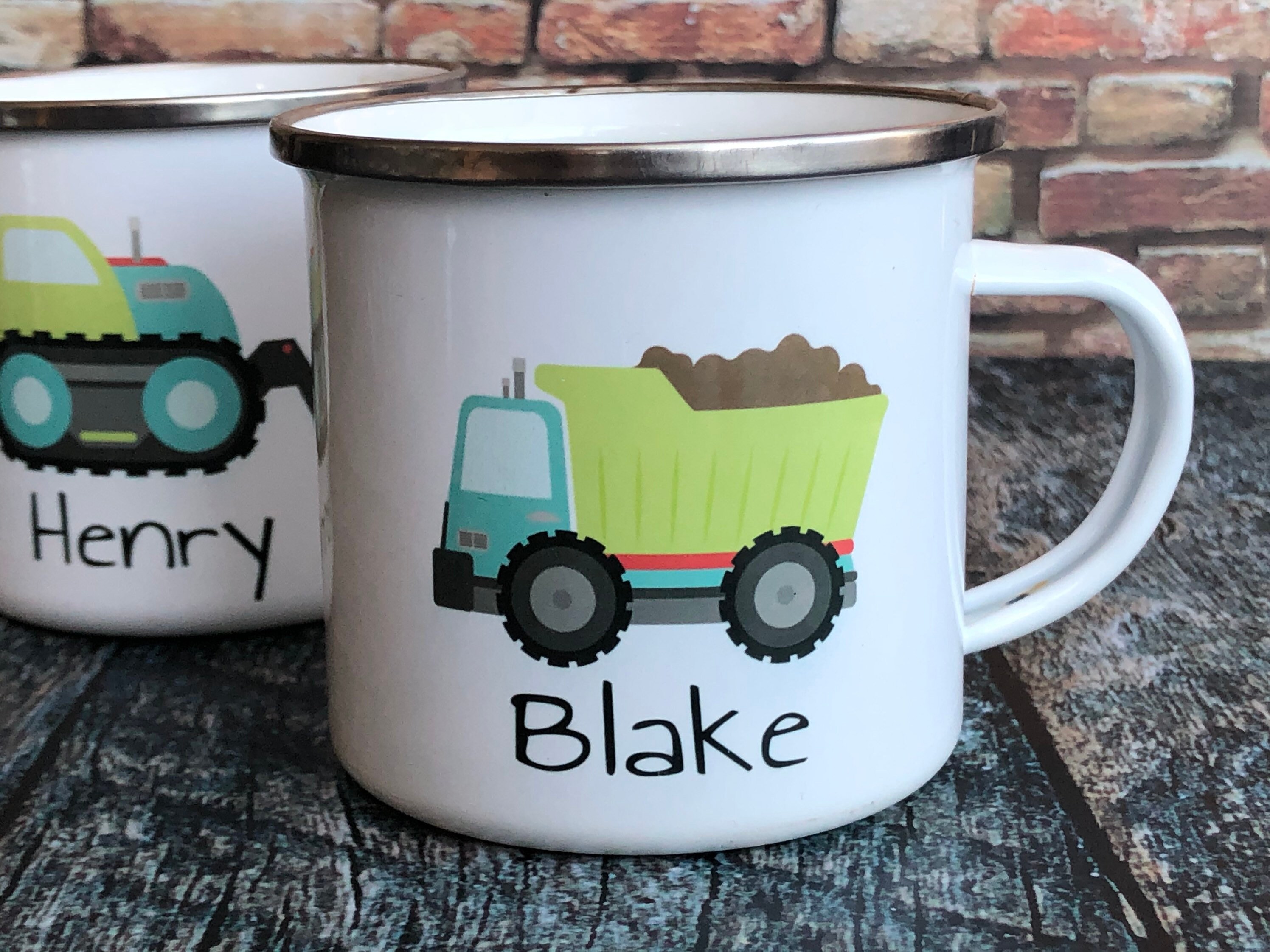 Construction Coffee Mugs Dump Truck Mugs Boys Cups Mugs for | Etsy