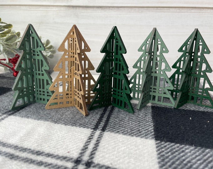 Decorative Christmas Trees, Fancy Scroll 3D Free Standing Laser Cut ...