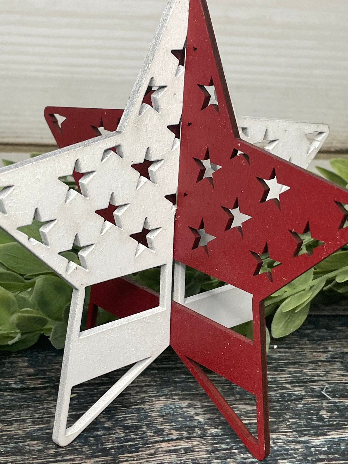 Set of 5 Wood Stars Summer Decor Summer Tiered Tray 4th of - Etsy