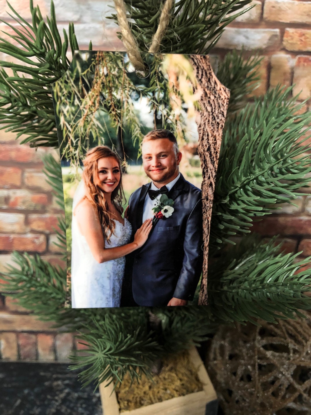 Gift Tag Photo Ornament, Personalized Ornaments, 2024 Ornaments, Family ...