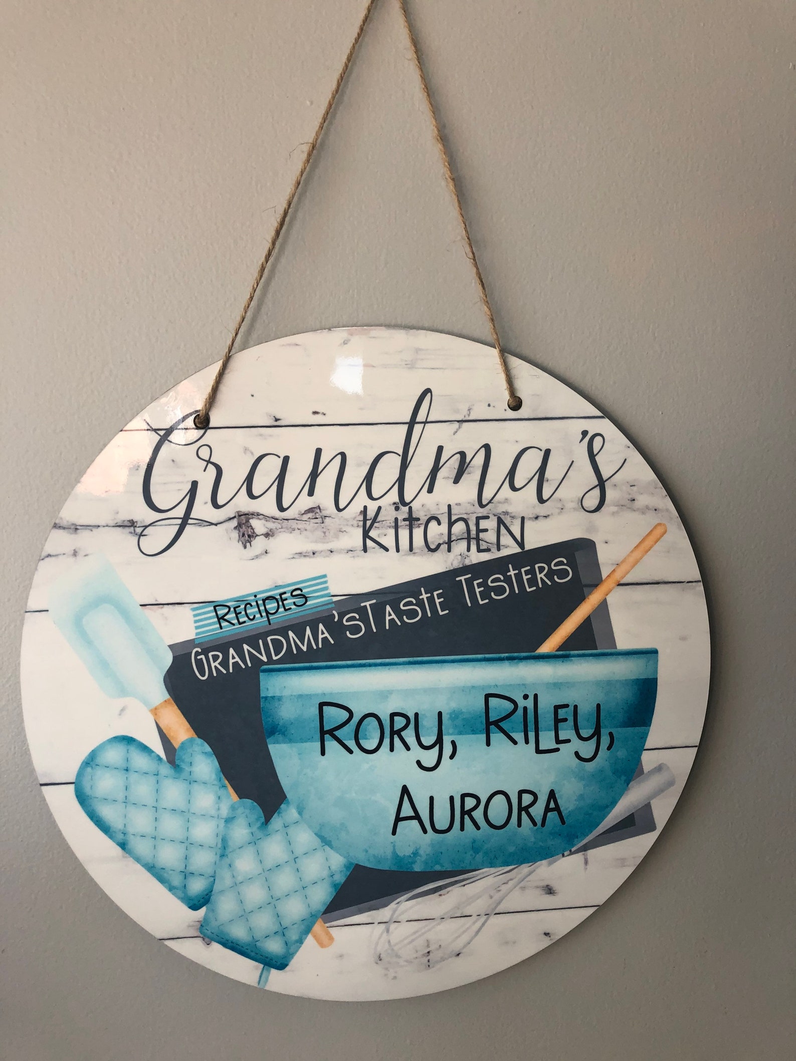Grandmas Kitchen Wall Hanger Personalized Grandma Sign | Etsy