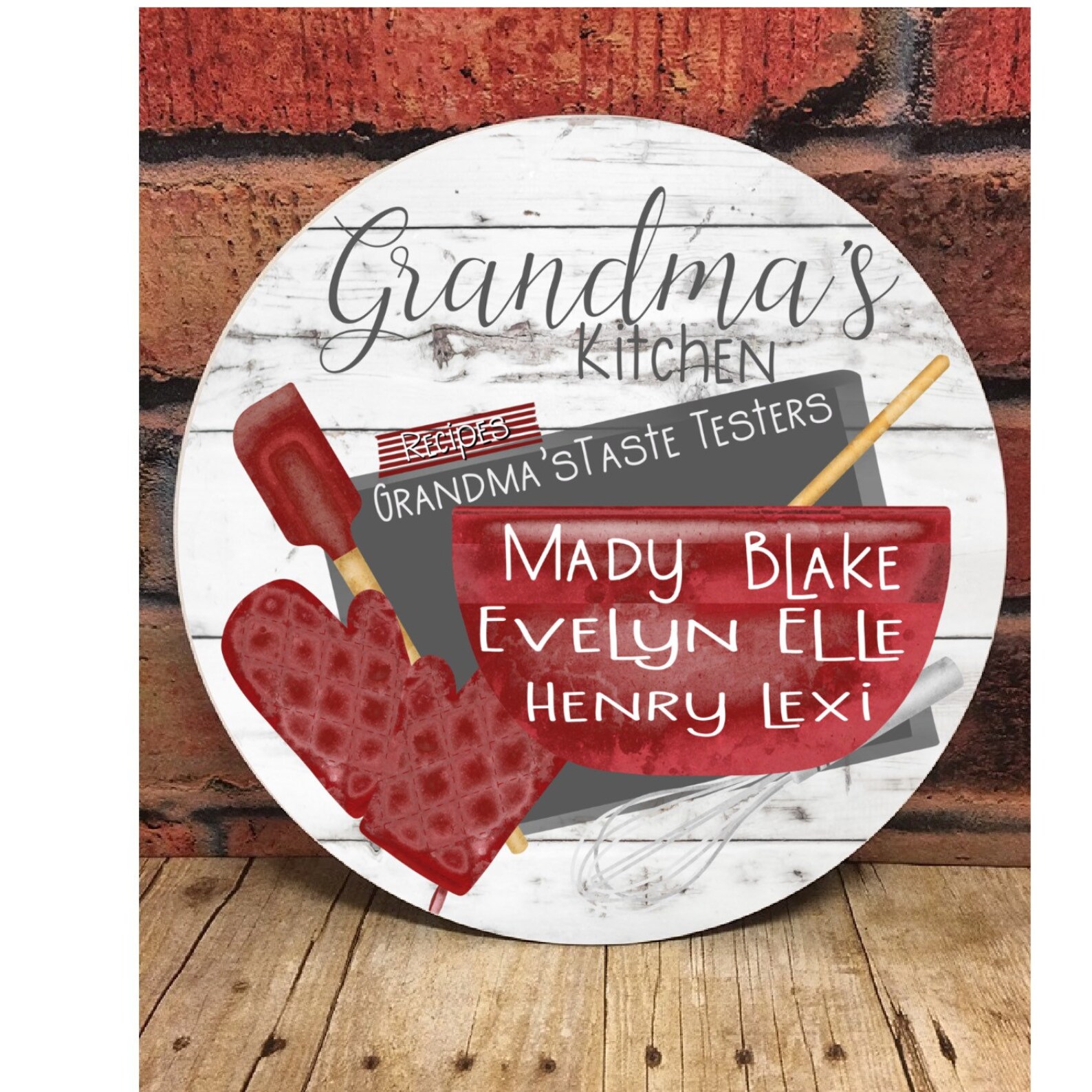 Grandmas Kitchen Wall Hanger Personalized Grandma Sign | Etsy
