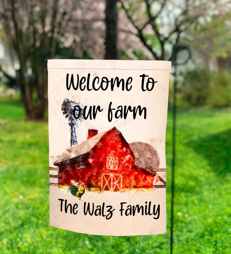 Farm Garden Flag Personalized Garden Flag Fall Decor | Etsy