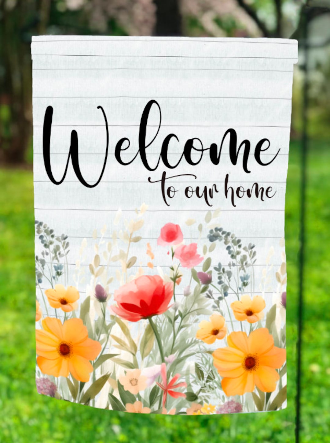 Wildflower Garden Flag, Spring Decor, Seasonal Garden Flags, Spring ...
