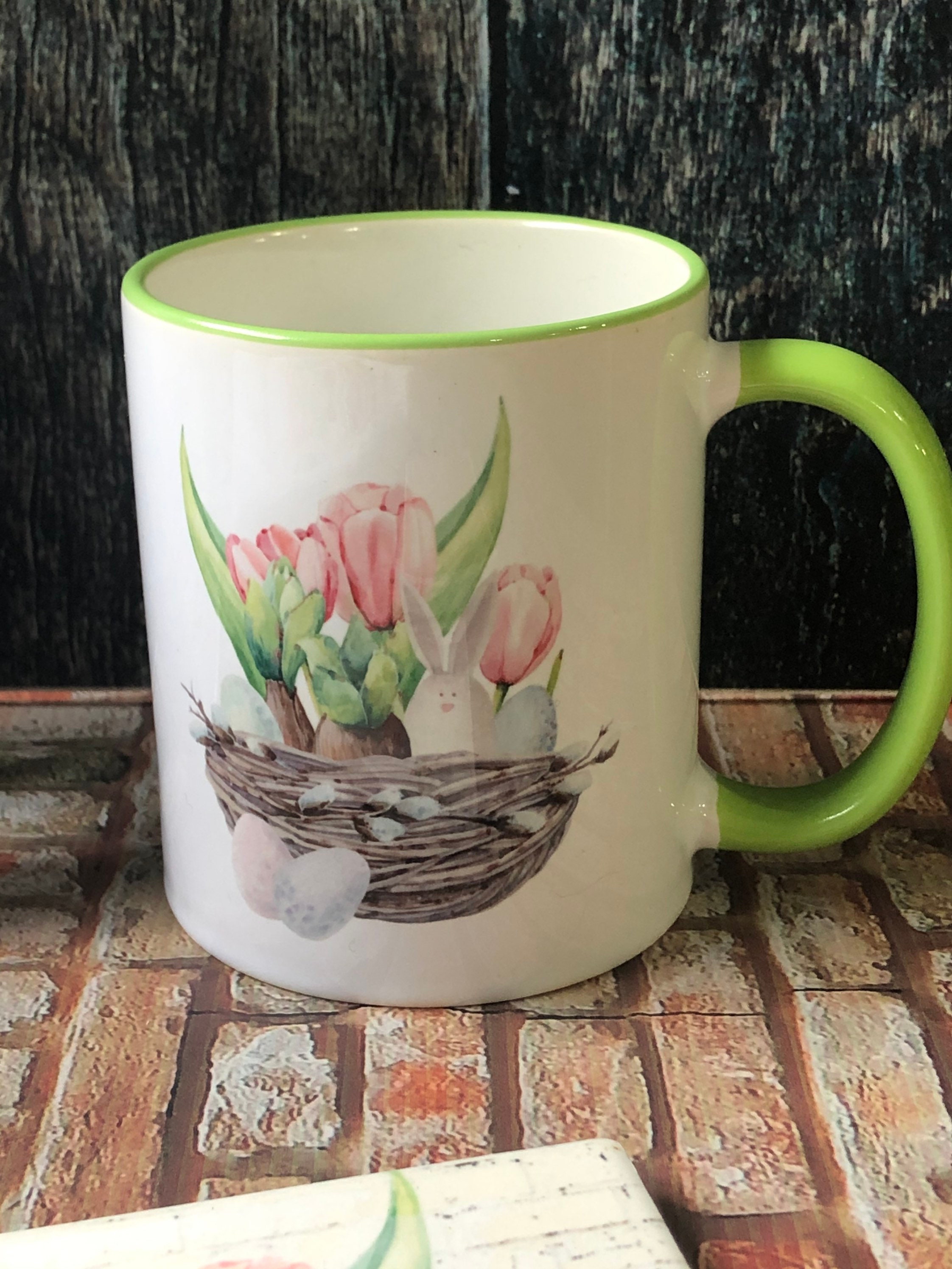 Tulip Nest Coffee Mug Spring Coffee Mugs Easter Coffee Mugs | Etsy